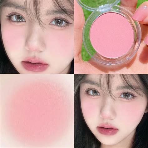 소녀 매트 블러쉬 피치 크림 메이크업 오렌지 핑크 블러쉬 팔레트 볼 컨투어 블러쉬 화장품 레드 루즈 치크 틴트 블러쉬