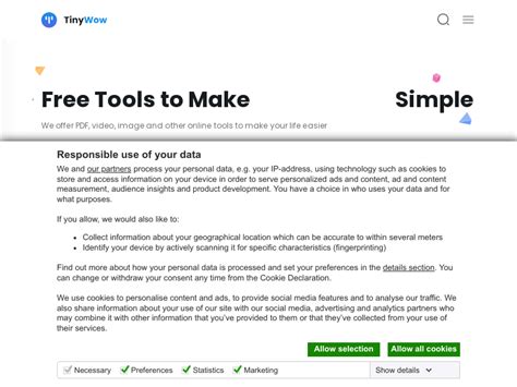 Tinywow 免费在线工具