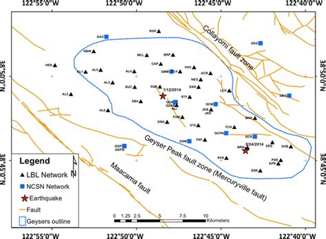 Map Of The Geysers Geothermal Area Dashed Contour Several Major Download Scientific Diagram