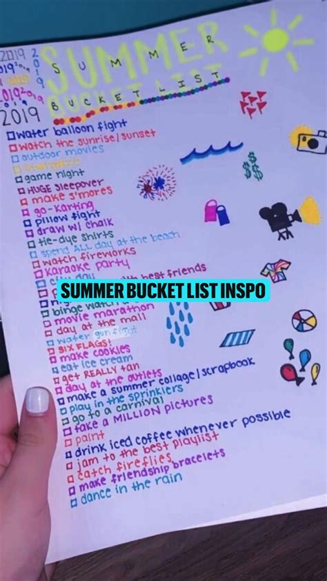 Summer Bucket List Inspo Artofit