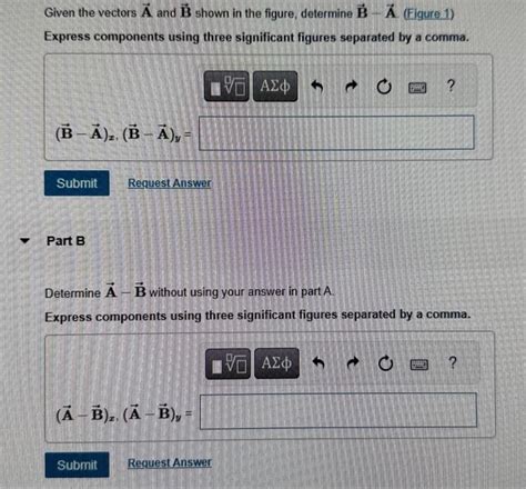 Solved Given The Vectors A And B Shown In The Figure Chegg