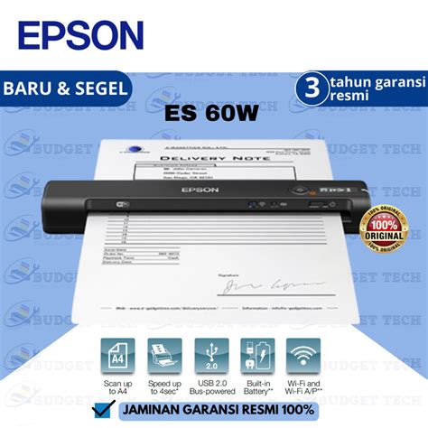 Jual Epson Workforce Es W Wi Fi Portable Sheetfed Document Scanner Jakarta Pusat Budget