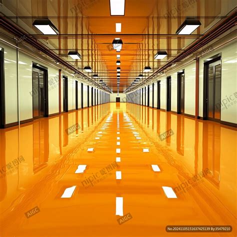 Ai创作图黄色走廊 室内彩色通道 彩色地砖走廊 大型通道走廊背景 过道走廊画芯素材 3d走廊地画 工厂走廊 地库设计 地坪走廊 彩色浮雕走廊 过道划线 彩色室内通道 车间走廊 黄色工业长走道