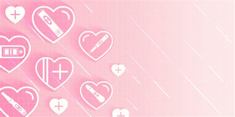 플랫 스타일의 여성 생식 기관과 임신 계획의 추상적인 창조적 배경 부드러운 색 배경에 두 개의 줄무늬가있는 긍정적 인 임신