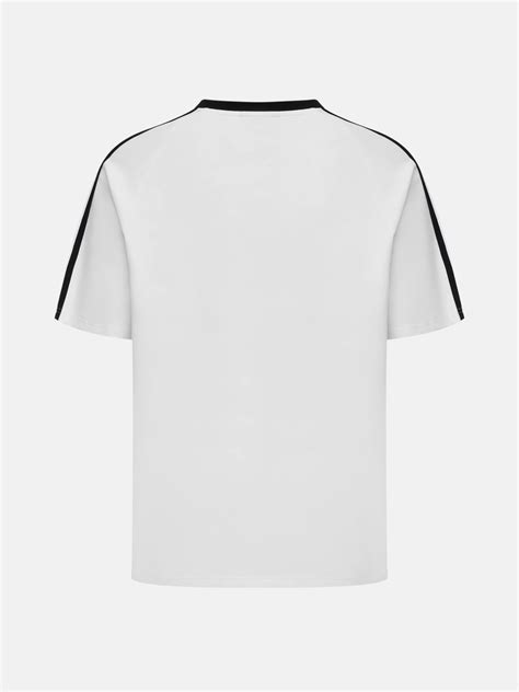 Футболка с контрастными полосами и вышивкой :: LICHI - Online fashion store