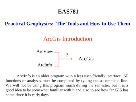 ppt eas781 practical geophysics the tools and how to use them arcgis