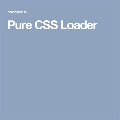 pure css loader