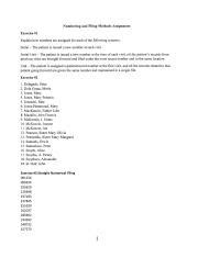 Numbering And Filing Methods Assignment Pdf Course Hero