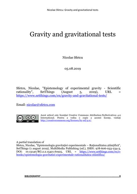 pdf gravity and gravitational tests