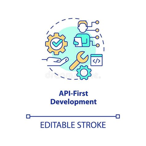 API First Development Concept Icon Stock Vector Illustration Of
