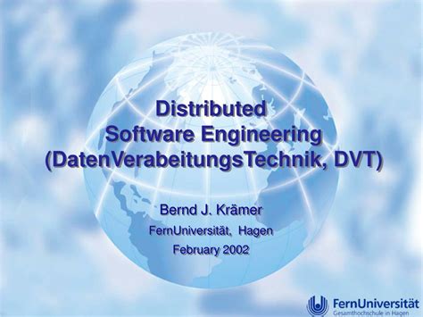 ppt distributed software engineering datenverabeitungstechnik dvt