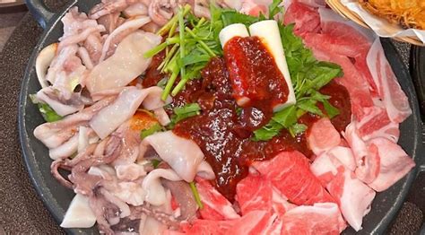 한끼에 얼마예요 오징어정식 13500원 오늘n 국내산 오징어 한상 오징어전골 오징어제육 솥 여행다이어리