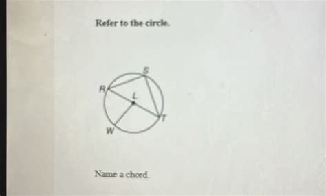 refer to the circle name a chord [math]