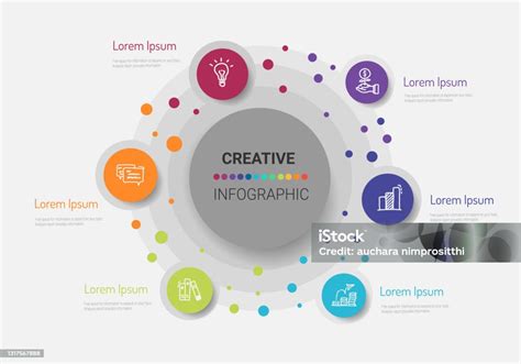 Desain Elemen Infografis Ircle Dengan Opsi Angka 6 Ilustrasi Stok Unduh Gambar Sekarang Istock