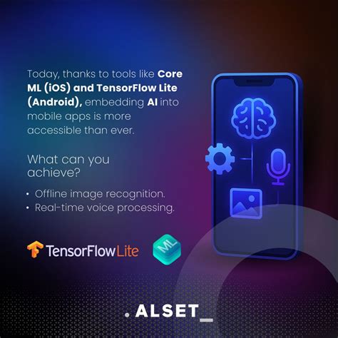 Machinelearning Mobiledevelopment Coreml Tensorflowlite Aiinapps Alset