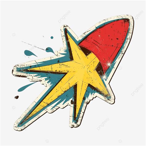 만화 유성 기호의 복고풍 고민 스티커 상표 만화 그림 Png 일러스트 및 이미지 에 대한 무료 다운로드 Pngtree