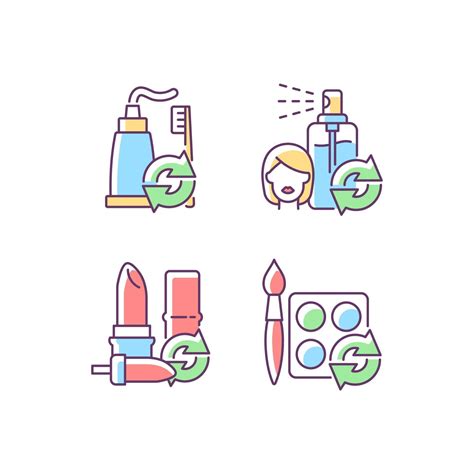 Refill And Reuse Rgb Color Icons Set 3397771 Vector Art At Vecteezy