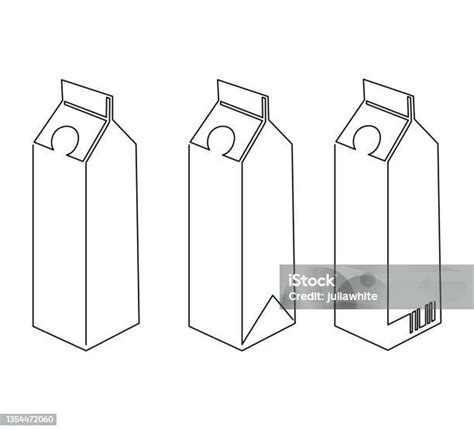 우유와 주스 팩 흰색 모형 다른 모양의 빈 포장 연속 선 도면 벡터 그림입니다 우유팩에 대한 스톡 벡터 아트 및 기타 이미지 우유팩 한붓그리기 다양 Istock