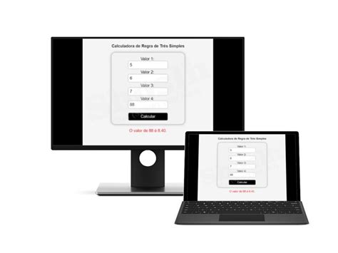 Calculadora De Regra De Três Simples Feito Em Html Css E Javascript
