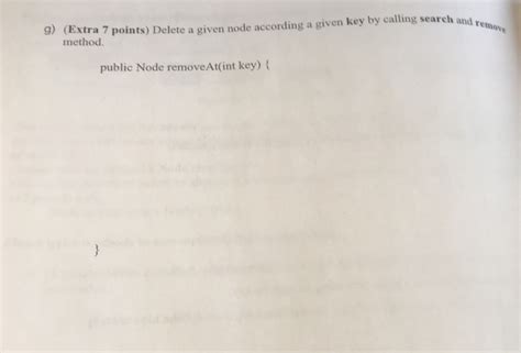 Solved MEstra Pointsy Delete A Given Node According A Chegg