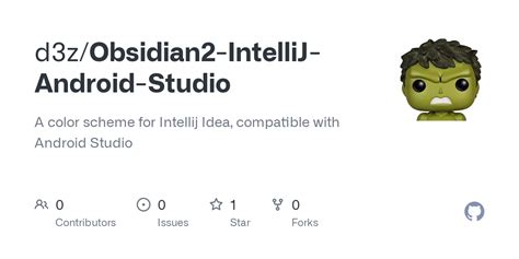 GitHub D Z Obsidian IntelliJ Android Studio A Color Scheme For Intellij Idea Compatible