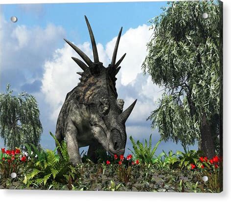 Styracosaurus Artwork Photograph By Science Photo Library
