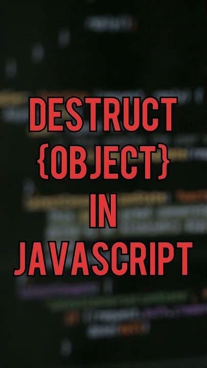Destructuring Object In Javascript Es6 Javascript Tricks Jstricks