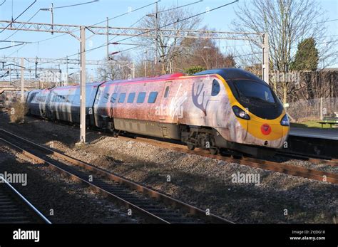 Virgin Trains Class 390 Pendolino Virgin Star Number 390112 In Festive