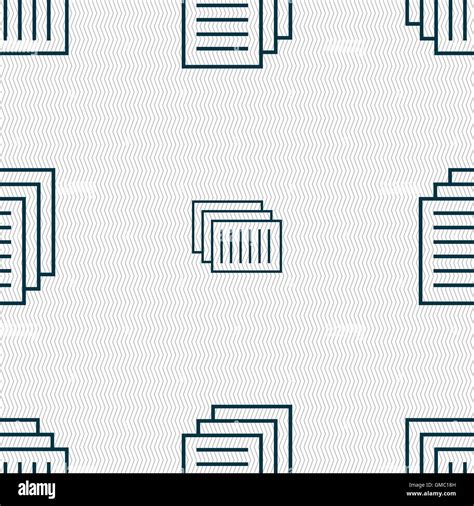 Copy File Sign Icon Duplicate Document Symbol Seamless Abstract Background With Geometric