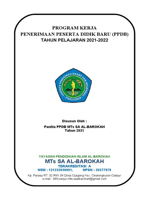 Program Kerja Psb Pdf