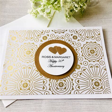 Personalized Anniversary Card 50th Anniversary Card Personalized