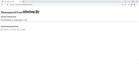 monospaced font formatting tags online html editor