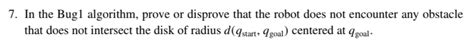 solved in the bug1 ﻿algorithm prove or disprove that the