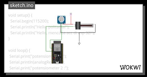 Potensio Wokwi Esp32 Stm32 Arduino Simulator
