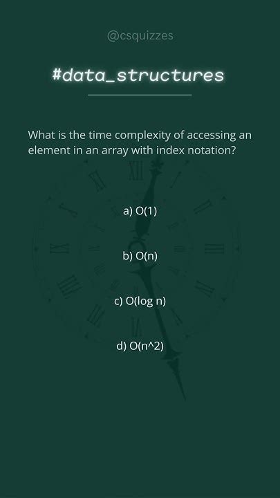 What Is The Time Complexity Of Accessing An Element In An Array With
