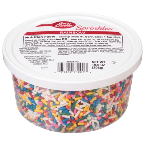 Betty Crocker Rainbow Sprinkles 10 5 Oz Pack Of 4 Shelhealth
