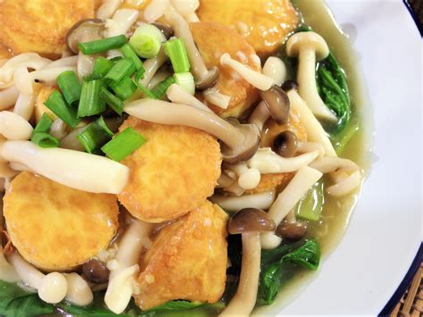 Shimeji Mushrooms With Egg Tofu Recipe Spring Tomorrow