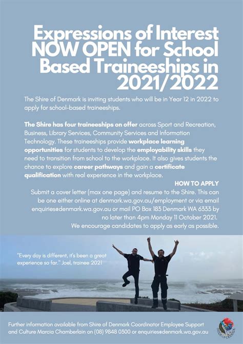 News Story School Based Traineeships At Shire Of Denmark Shire Of