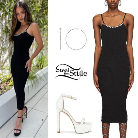 Isabela Merced Black Dress Platform Sandals