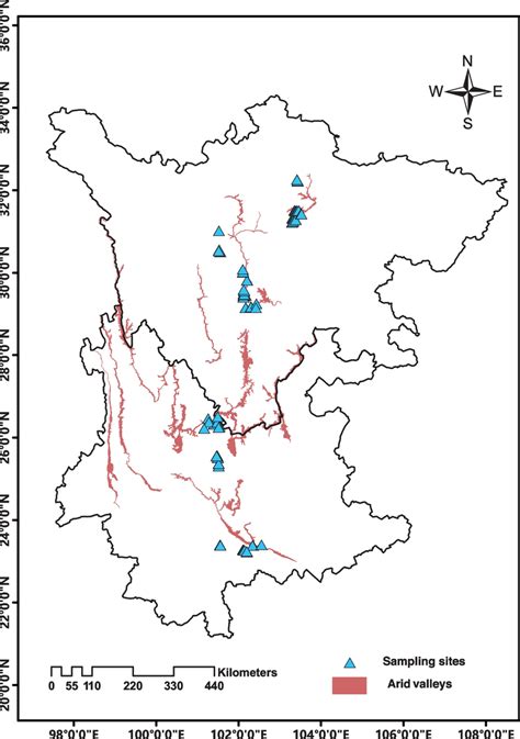 Sampling Locations Across A Latitudinal Gradient In The Arid Valleys Of Download Scientific
