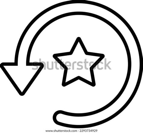 star refresh reload arrow loading outline stock vector royalty free