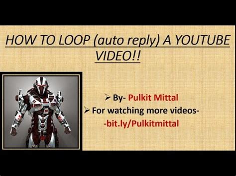How To Loop A Youtube Video EASY WAY YouTube
