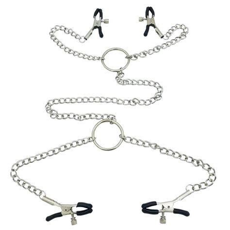 Breast Nipple Clips With Labia Clamp For Couple Flirting Heighten Arousal Sm Restraint Bondage