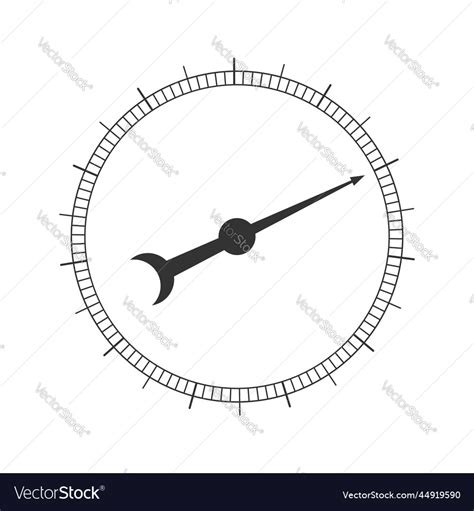 Round Measuring Scale With Arrow Template Vector Image