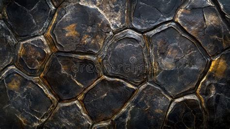 A Textured Surface Resembling Dark Interlocking Hexagonal Patterns Stock Illustration