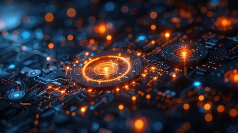 Interconnected Gears And Circuitry Symbolizing Synergy Between Technology And Business Processes