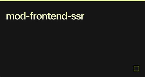 Mod Frontend Ssr Codesandbox