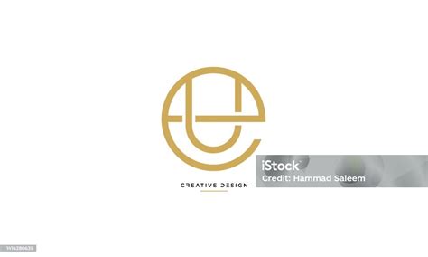 현대 추상 편지 Ue Eu 럭셔리 로고 디자인 최소 Ue Eu 초기 기반 아이콘 벡터 로고에 대한 스톡 벡터 아트 및 기타 이미지 로고 알파벳 U 0명 Istock