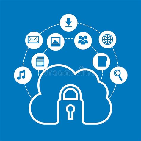 Cloud Security Stock Vector Illustration Of Documents 50195331