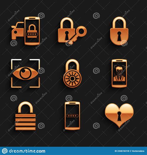 Set Safe Combination Lock Wheel Mobile And Password Heart With